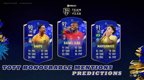 Fifa 23 Toty Honourable Mentions Team Release And Leaks