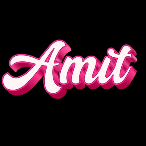 premium photo amit typography 3d design pink black white background photo