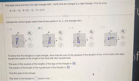 Plot Each Point And Form The Right Triangle Abc