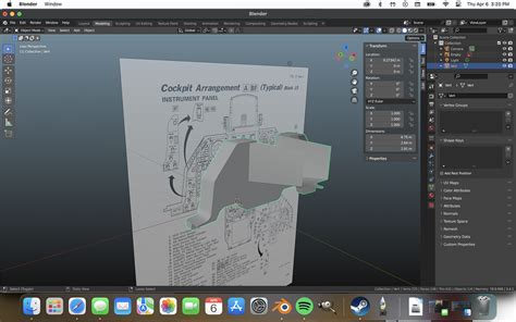 Problems Modeling Aircraft Cockpit Using Perspective Plotter Modeling