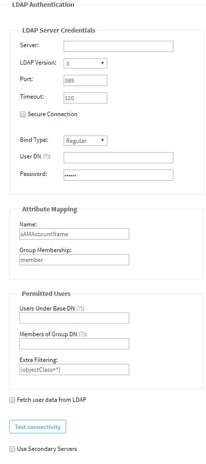 Configure User Authentication