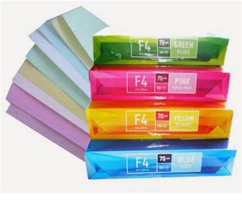 Kertas F4 80 Gram Warna Dus Isi 5 Rim