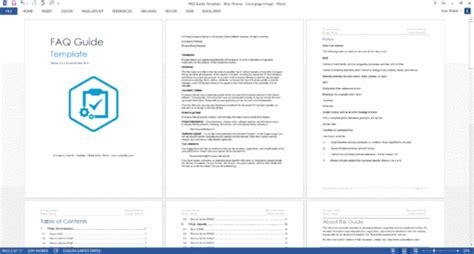 FAQ Guide Template MS Office Templates With AI Prompts
