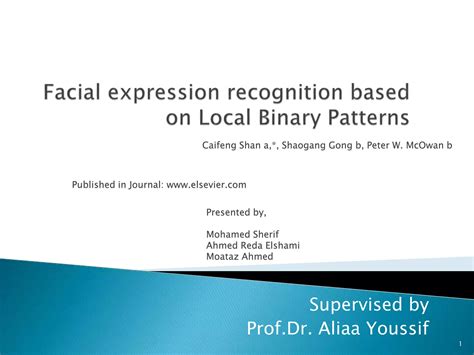 Facial Expression Recognition Based On Local Binary Patterns Final Ppt