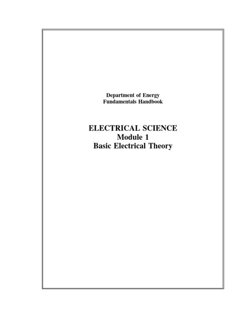 Modul 1 Basic Electricity Theory Pdf Electric Charge Electric Current