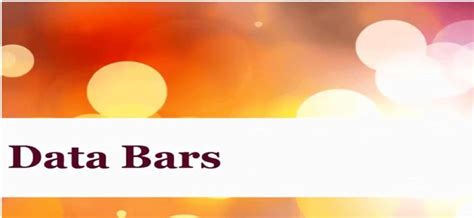 Data Bars In Conditional Formatting In Excel