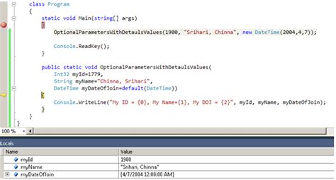 C 40 Method Parameters