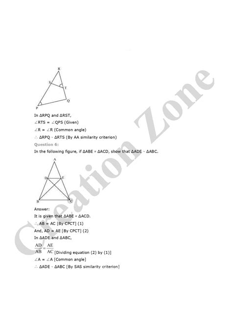 Class 10 Chapter 6 Triangles