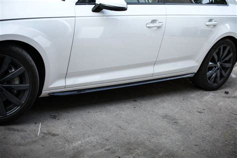 Side Skirts Extensions For Audi A6 S6 C6 4f 2004 2011 Abs Gloss