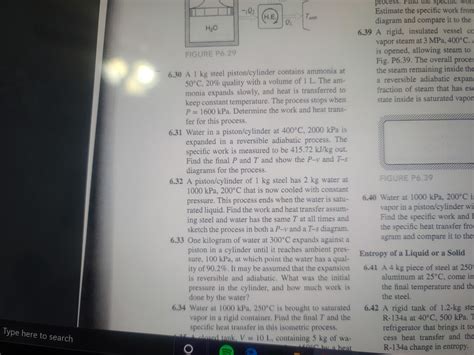 Solved Ho Figure P629 Process Find The Specine Won