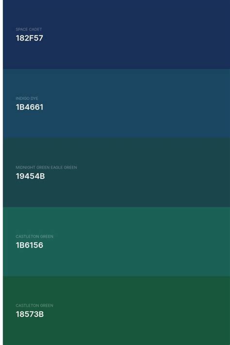 Analogous Color Scheme Blue And Green Palette