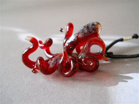 Octopus Pendant Octopus Necklace Blown Glass Jewelry Octopus Jewelry