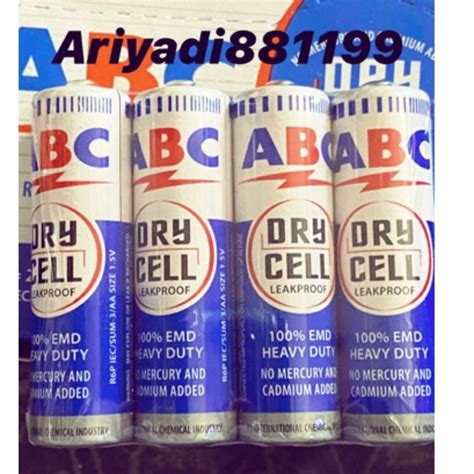 Jual BATERAI ABC BIRU AA A2 ISI 1 Pcs BATERAI JAM DINDING Shopee Indonesia