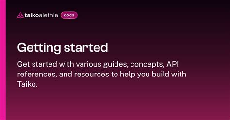 Getting Started Docs