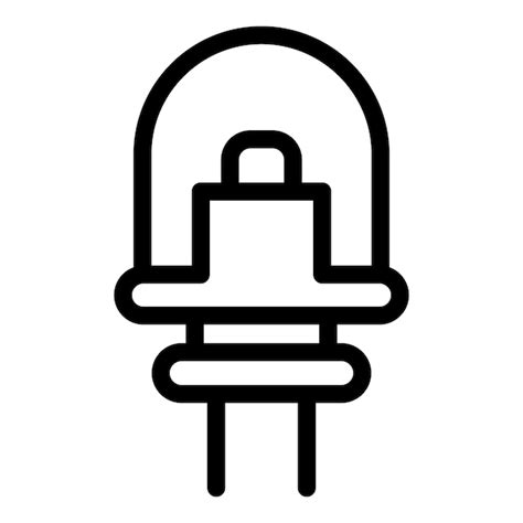 Icono De Diodo Emisor De Luz Contorno De Icono De Vector De Diodo Emisor De Luz Para Diseño Web
