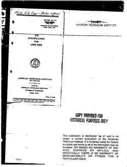API Spec 5L Unbound PDF Engineering Industrial Standards