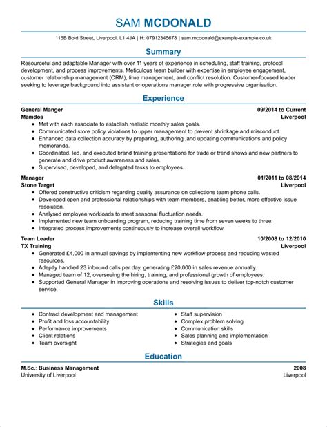 Business Analyst Cv Template Cv Samples And Examples