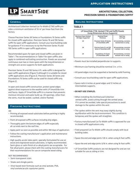 Lp Smartside Soffit Installation Instructions 53 Off
