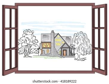 Drawing Open Window Images Stock Photos Vectors Shutterstock