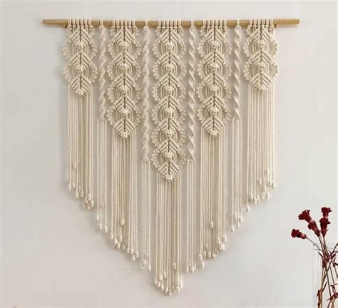 Натуральне настінне панно макраме Handmade 80 86 см в етно стилі декоративне панно фото