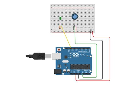 Circuit Design 004 Potentiometer Control The Blinking Of A Led Tinkercad