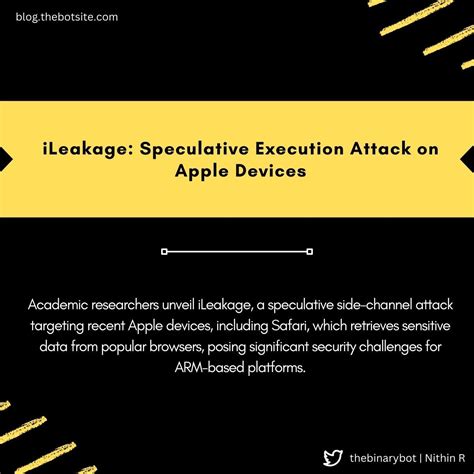 How Ileakage Attacks On Apple Devices Nithin R Posted On The Topic