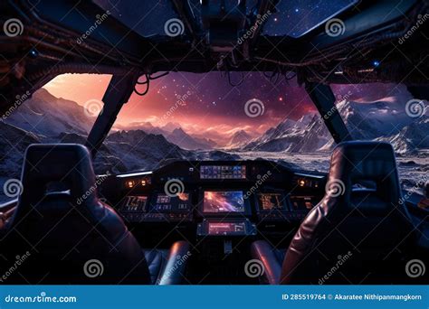 Futuristic Car Cockpit Autonomous Car Driverless Vehicle Hudhead Up