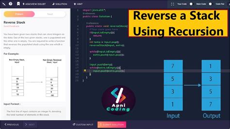 Reverse A Stack Reverse A Stack Using Recursion Reverse A Stack Using Recursion ~reverse