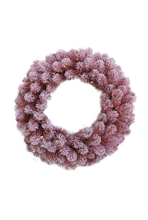 გვირგვინი წიწვებისგან ვარდისფერი