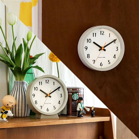 Owc시계 무소음 2 In 1 라이프 벽탁상겸용 시계 그레이 Otm1644g 화장대 협탁 테이블 감도 깊은 취향 셀렉트샵 29cm