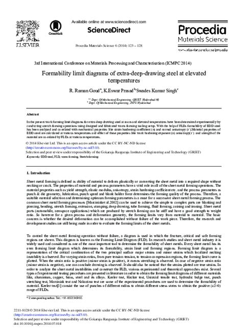 Pdf Formability Limit Diagrams Of Extra Deep Drawing Steel At Elevated Temperatures