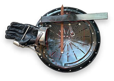 16th Century Renaissance Lantern Shield With Finger Gauntlets Aegis