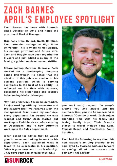 Sunrock Congratulations To Zach Barnes Who Is Featured Facebook