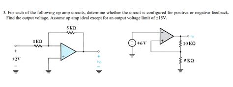 Solved 3 For Each Of The Following Op Circuits Chegg Com