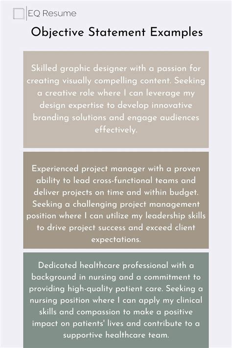 Objective Statement Examples