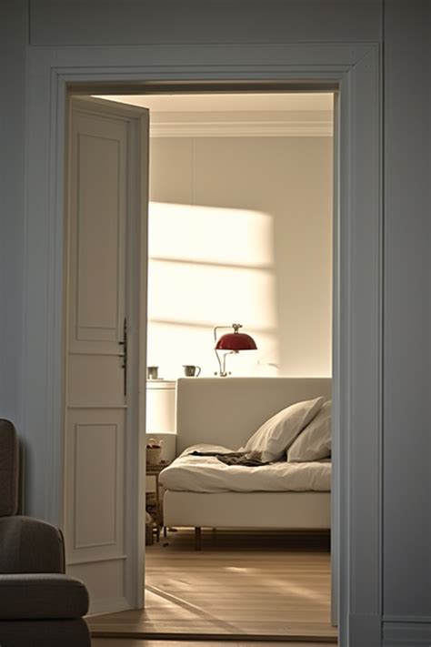 가구가 있는 침실로 이어지는 열린 문 배경 배경 화면 및 일러스트 무료 다운로드 Pngtree