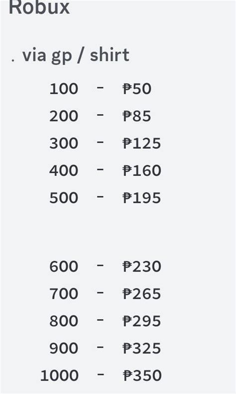 Roblox Robux Announcements On Carousell