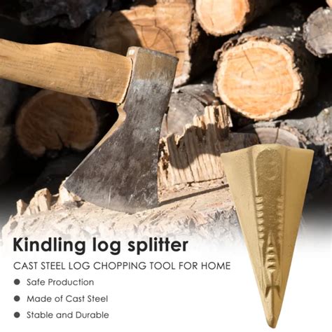 Manual Log Splitter Wedge Wood Splitting Wedge Diamond WedgeSteel Log Splitter Wedge Wood Wedge