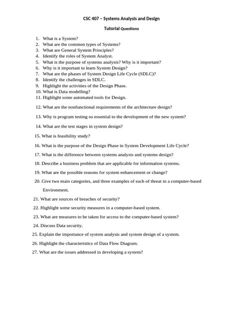 Tutorial Questions Pdf