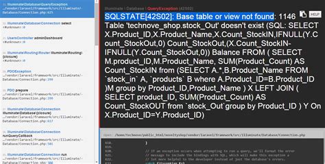 Php In Laravel 42 Running A Select Query Using Dbselect Throwing