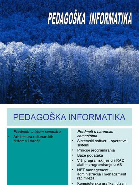 Pedagoska Informatika Pdf