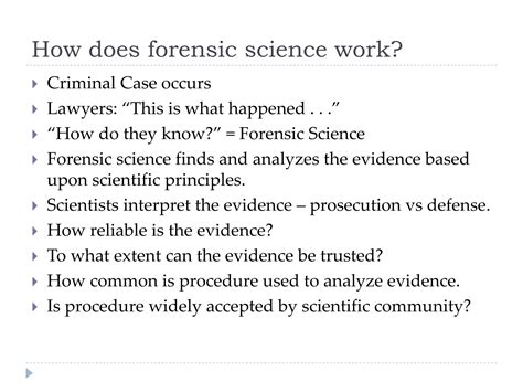 Introduction To Forensic Science PPTX Law
