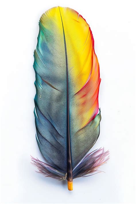 Rainbow Feather Drawing Wallpaper
