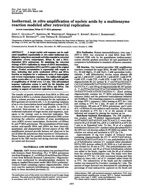 Isothermal In Vitro Amplification Of Nucleic Acids By A Multienzyme Reaction Modeled After