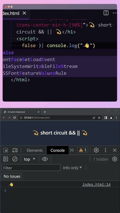 Javascript Short Circuiting With Andand And Explained Shorts Youtube