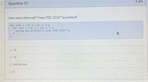 Solved Which Of The Following Code Segments Will Produce The