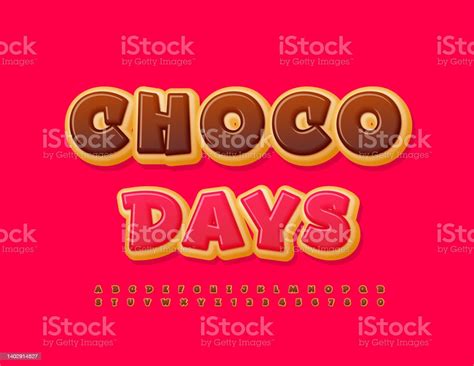 벡터 맛있는 포스터 맛있는 알파벳 문자와 숫자 세트와 초코 일 공휴일에 대한 스톡 벡터 아트 및 기타 이미지 공휴일 귀여운 그래픽 프린트 Istock