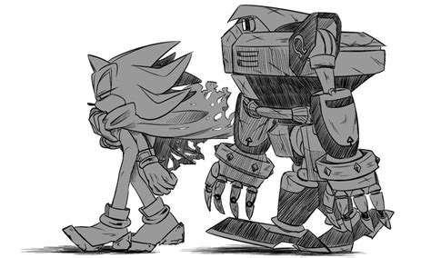 Shadow The Hedgehog And E 123 Omega Sonic Drawn By Mallengsonic Danbooru