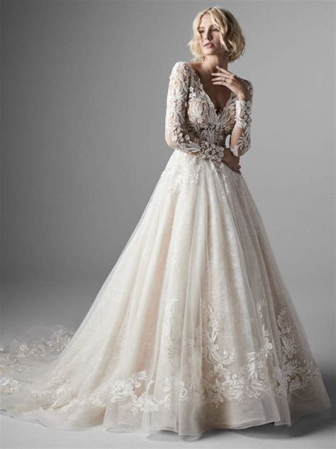 Long Sleeve Lace Ball Gown Kleinfeld Bridal