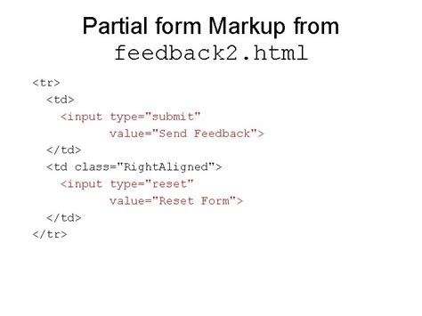 Chapter HTML Forms For Data Collection Overview